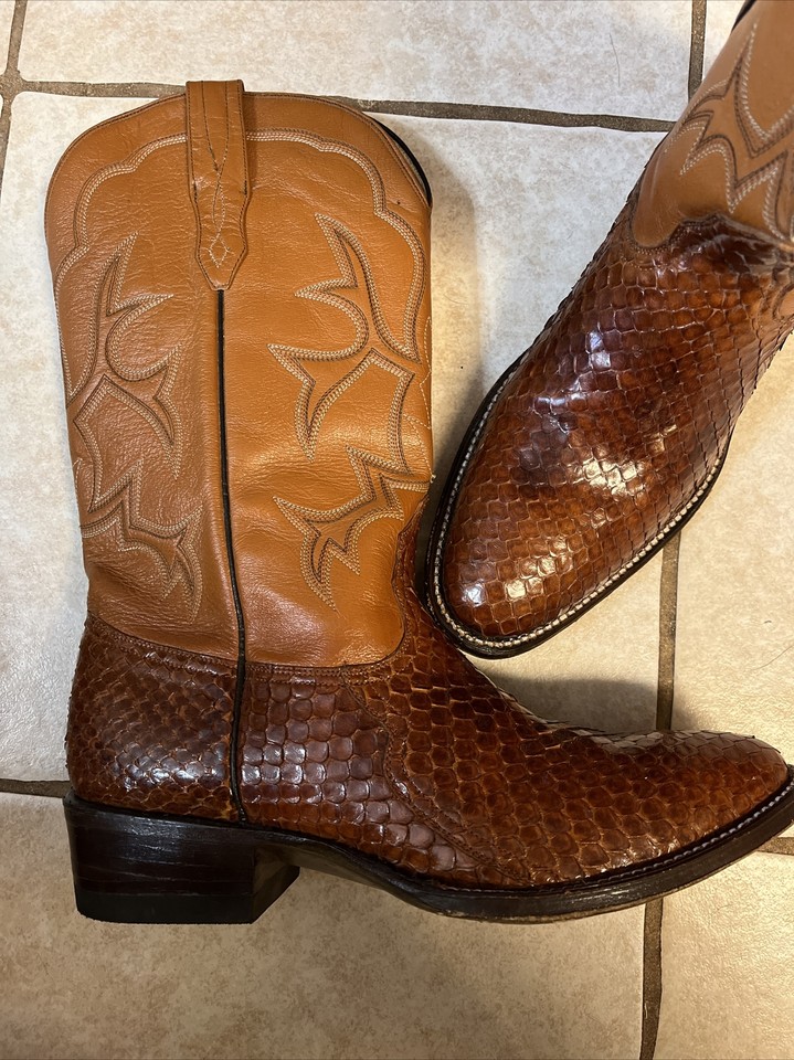 Cobra Skin Western Boots 9.5 | eBay