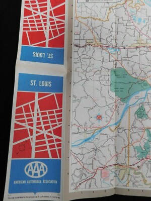 1975 AAA Map: St Louis, Missouri - approx 18" x 34" | eBay