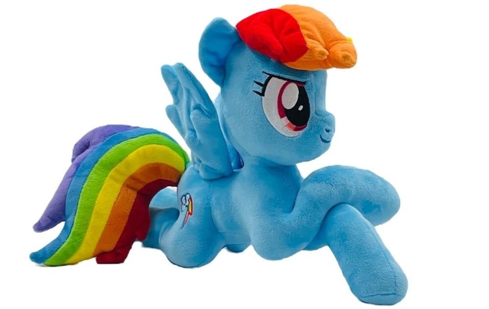 Hasbro My Little Pony Cuddle Rainbow Dash Plush Plushie Sitting ...