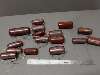 EM Large Brown Drop Capacitors Shown Used 1600V .04uf .022uf .03uf | eBay