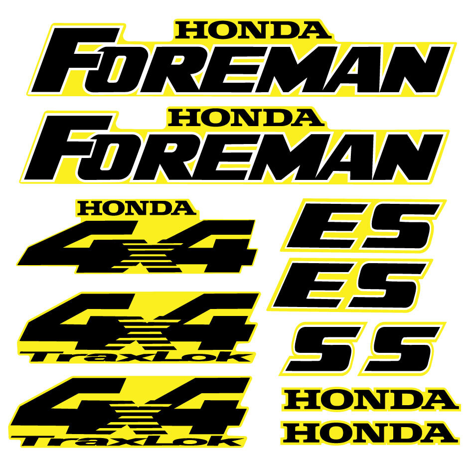 Honda Foreman 400 450 S ES 4x4 OEM Decal Emblem Sticker Kit forman ATV ...