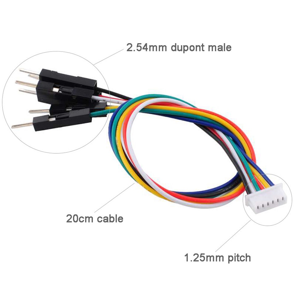 10pcs 1.25mm to Dupont Male Adapter Cable 6pin for Beitian BN-880 GPS ...