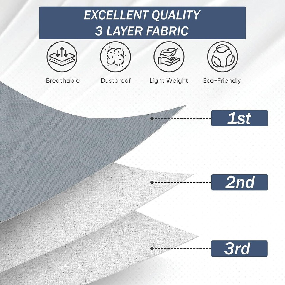 Storage Bags Moth Proof Clothes Organizer Large Duvet Bags Zips 90L ...