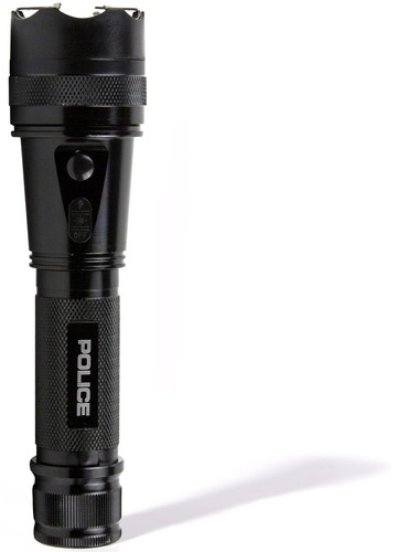 POLICE 1109 Stun Gun with LED Flashlight Heavy Duty Metal Rechargeable ...