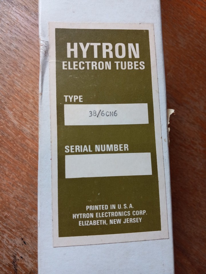 Blackburn Mullard EL38 6CN6 NOS Tube, 3-Mica, Grey Plate, Copper Rods ...
