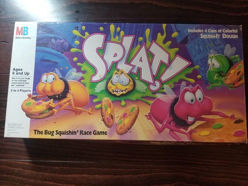 MILTON BRADLEY SPLAT THE BUG SQUISHIN' RACE GAME 1990 COMPLETE (NO ...