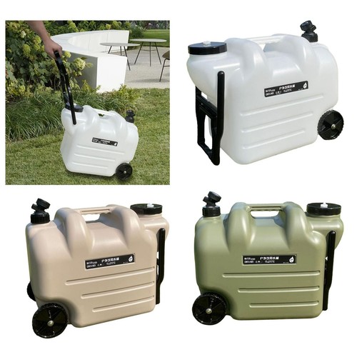 Water Container Wheeled Drinking Water Storage Container for Camping RV ...