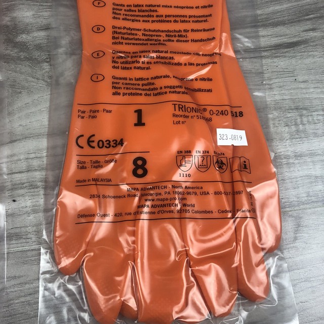 48 Pairs MAPA Advantech Trionic E-194 517 Cleanroom Gloves Size 10 Case ...