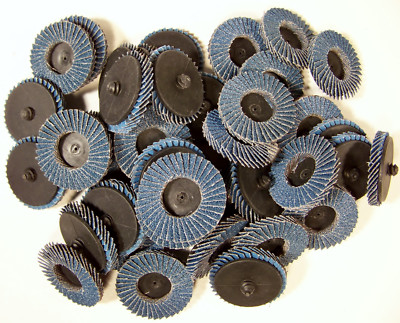 40pc 2" Inch 60 Grit Flap Sanding Disc Wheels Type R Threaded Twist USA ...