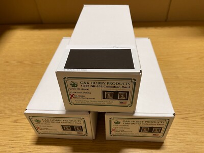 Lot of 3 Boxes 3000 Count G&K 102BK Dealer Stamp Collector Stock Cards ...