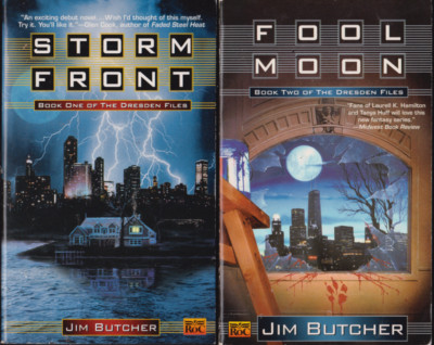 Dresden Files by Jim butcher Books 1 & 2 Stormfront & Fool Moon PBs | eBay