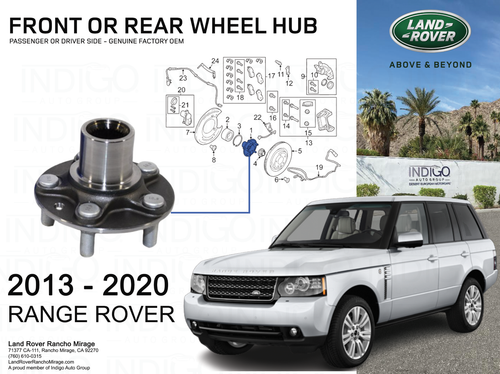 LAND ROVER FRONT OR REAR WHEEL HUB LH RH RR RANGE ROVER LR081538 | eBay