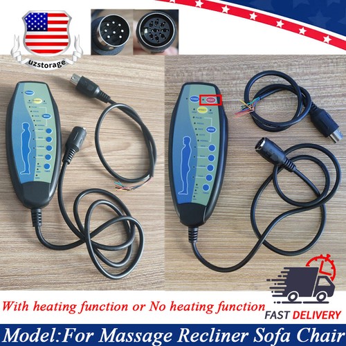 8 Female Pin Remote 12VDC For Massage Power Lift Recliner Chair Hand ...