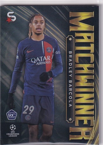 Topps Ucl Super-Stars 23/24 Numéro MW-04 Bradley Barcola Rookie ...