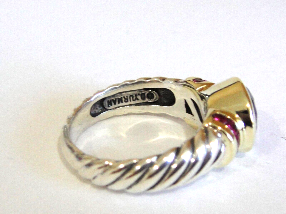 DAVID YURMAN 14 KARAT, SS AMETHYST RUBY RING | eBay