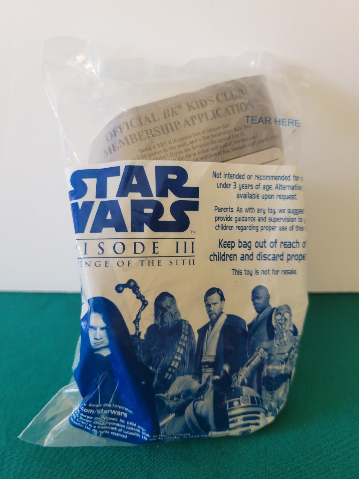 Star Wars EPISODE III REVENGE OF THE SITH Darth Vader Burger King meal ...