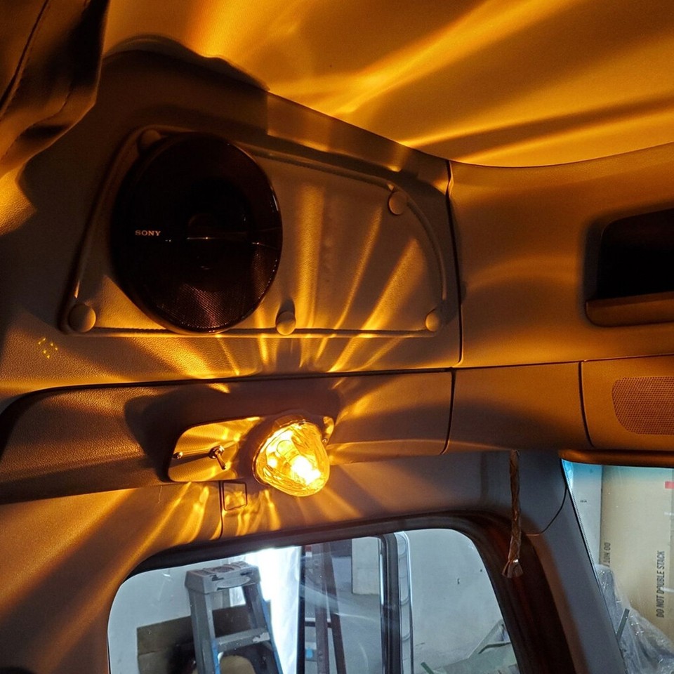 2x Amber Watermelon Light Glass Kit Clear Lens W/ 1156 LED Bulb ...