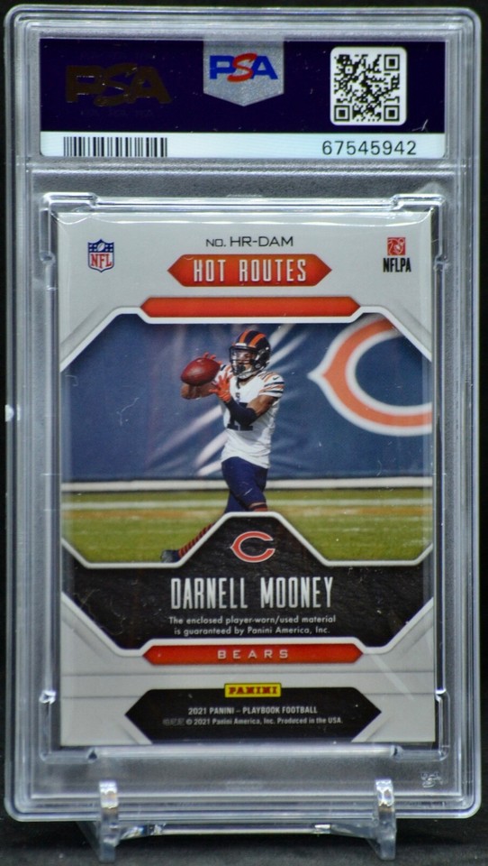 2021 Panini Playbook Hot Routes Darnell Mooney Relic Jersey Patch 152/ ...