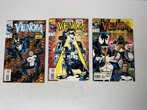 Venom: Funeral Pyre #1-3 Punisher 1993 Marvel Comics Complete Set ...