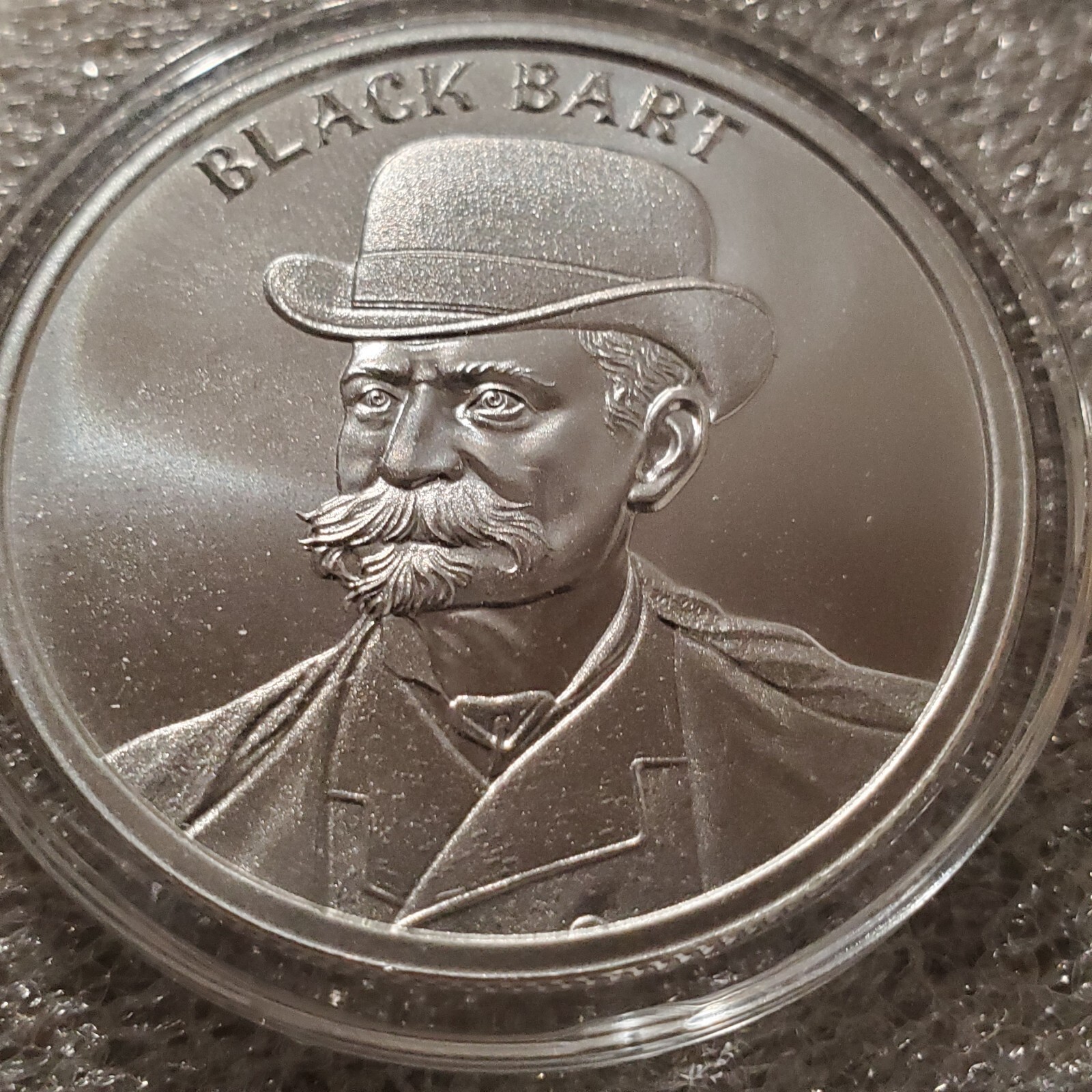 Black Bart 1 oz .999 silver Wild West Legends Gun slinger colt 45 OK ...