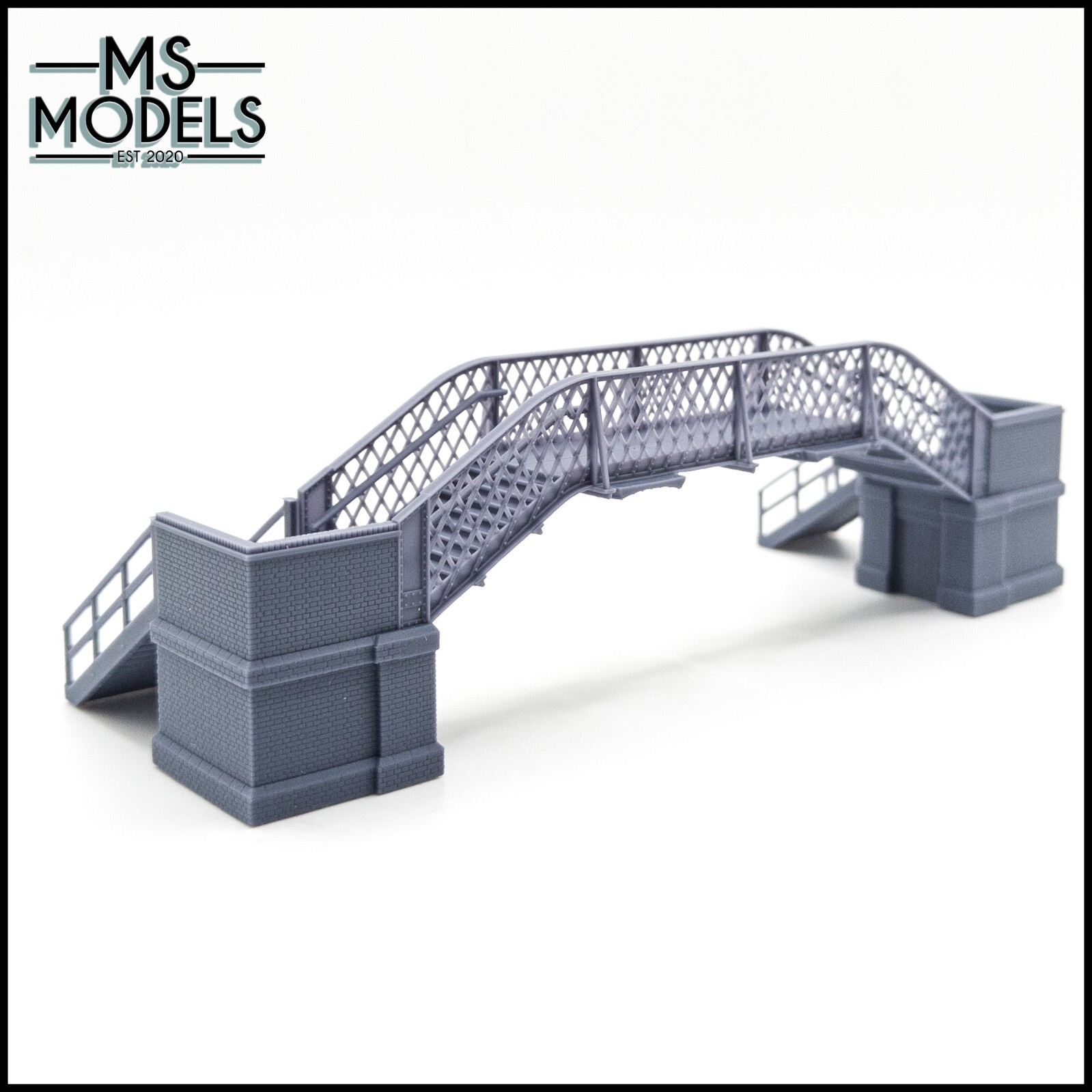 N/TT/OO Gauge Scale platform footbridge 2 track span for Model Railway ...
