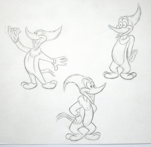 1990's WOODY WOODPECKER Walter Lantz ORIGINAL PRODUCTION cel MODEL ...