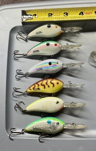 (6) Bomber Bill Dance Fat Free Fingerling Crankbait Fishing Lures Lot ...