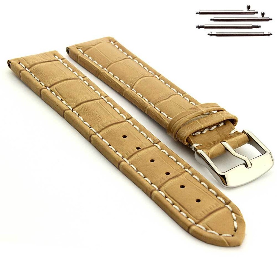 Extra Long Watch Strap Band Men's Genuine Leather 18 20 22 24 26 28 ...