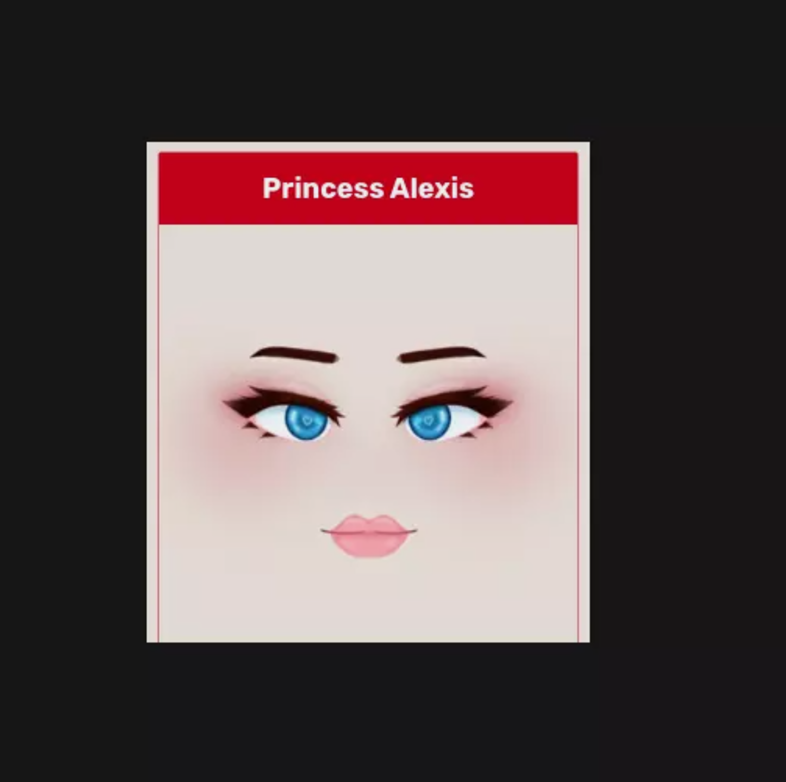 ROBLOX Celebrity Series 8 PRINCESS ALEXIS Face - Unused - Code Sent in ...
