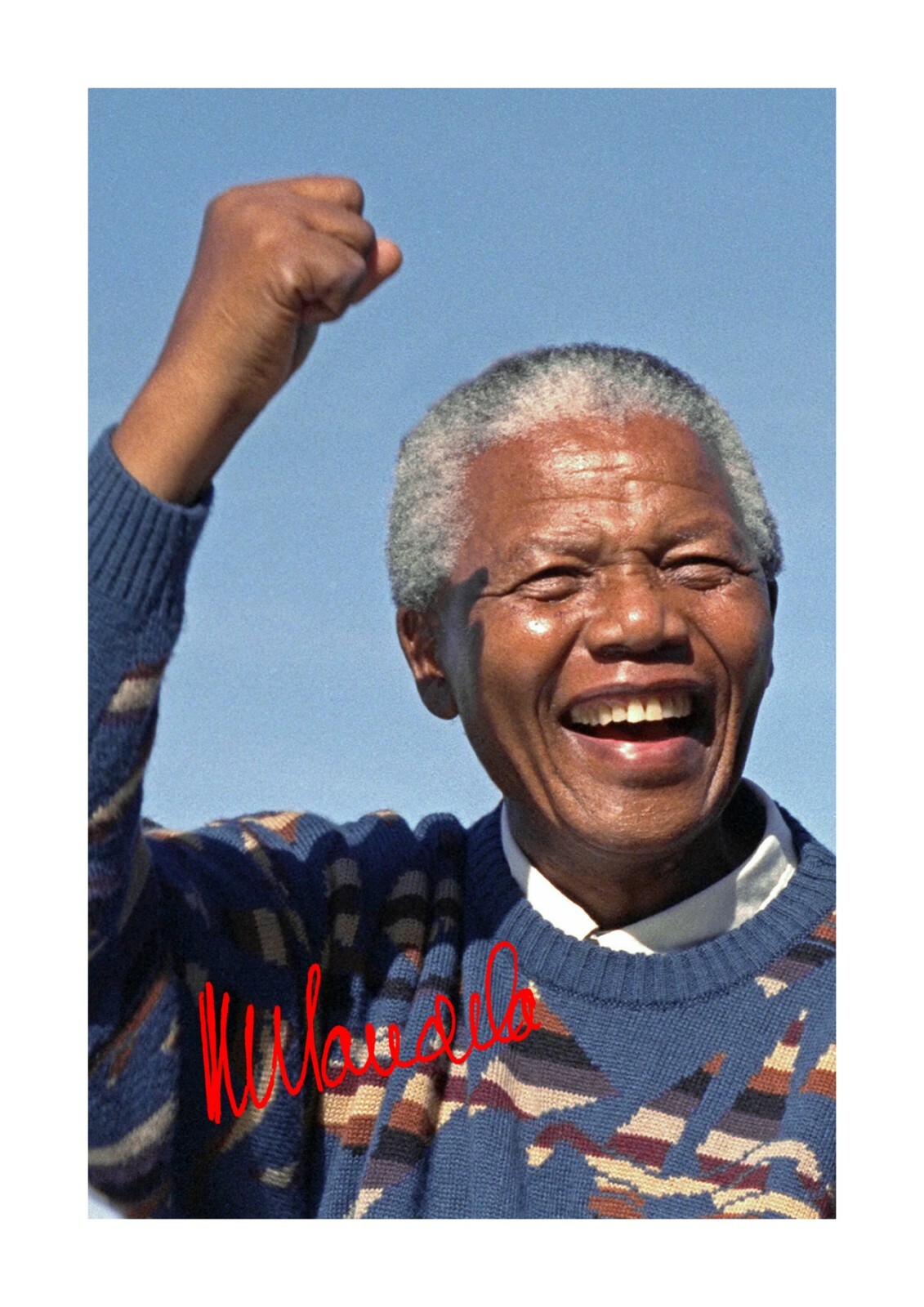 Nelson Mandela 3 A4 reproduction autograph photograph poster choice of ...