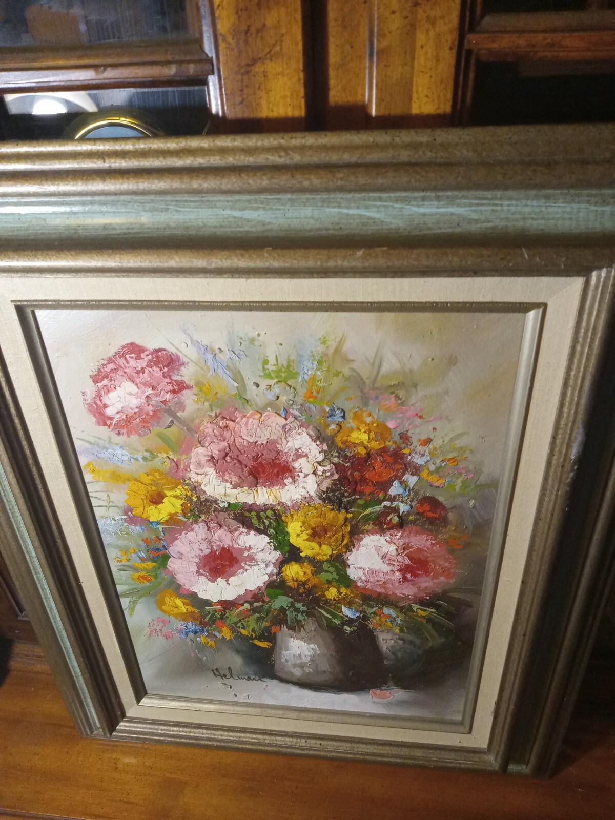 Vintage Original Maurice Helman Signed Impasto Oil On Canvas Still Life ...