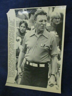 1979 Lou Saban U of Miami to West Point football coach Vintage Wire ...