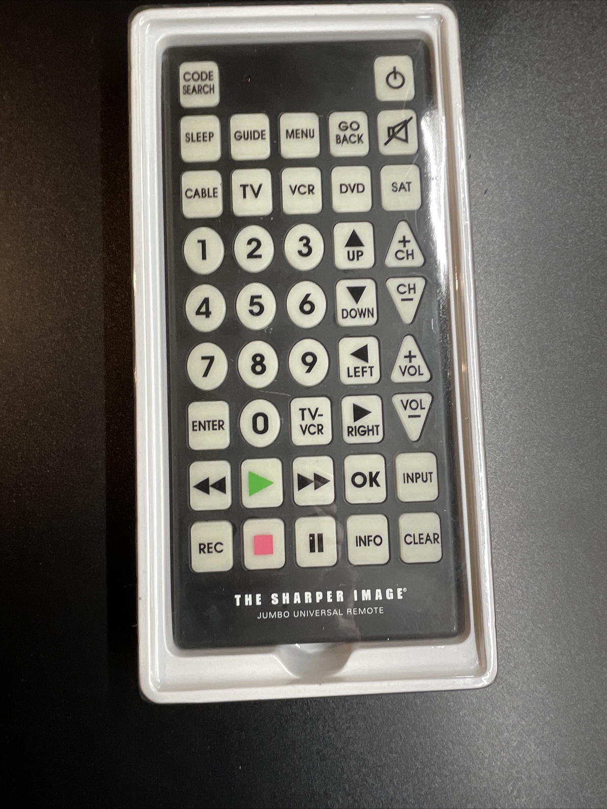 Jumbo Universal Remote Glow in the Dark by Sharper Image 11" x 5" x 3/4 ...