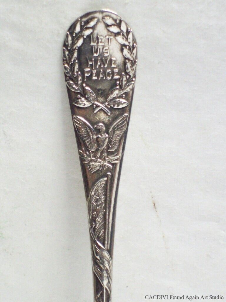 Vintage Grants Tomb Silver Spoon Souvenir Let Us Have Peace Eagle ...
