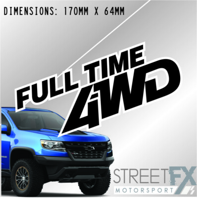 Full Time 4WD Sticker Decal 4x4 4WD Camping Caravan Trade Aussie ...