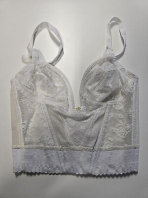 RARITÄT: MARLENE Long BH, Gr. 36 / 80 Cup B, creme * VINTAGE * Made in ...