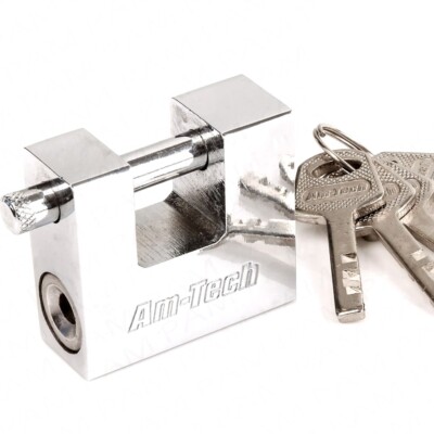 50mm Steel SHUTTER PADLOCK Container Garage Lock Secure Strong Rotating ...