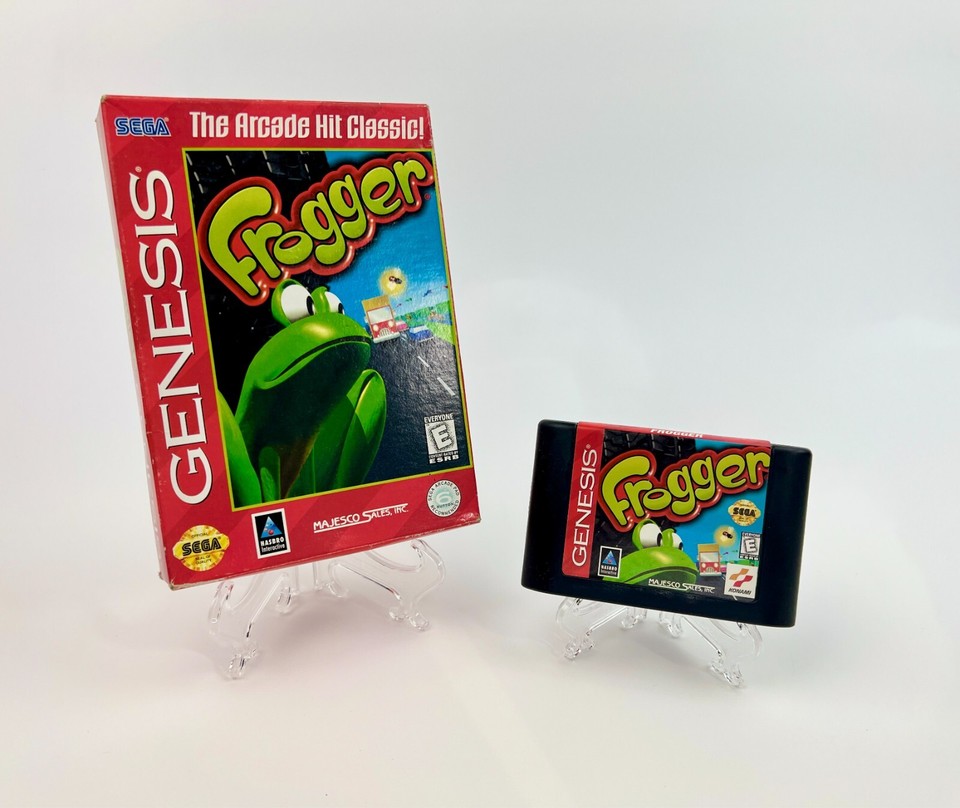 Sega Genesis Game LOT Ecco the Dolphin (w/Manual) & Frogger in BOX (no ...