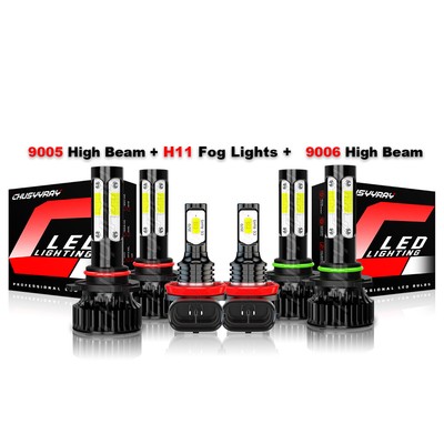 For Toyota Matrix 2009-2014 6000K 6X Front LED Headlights Kit + Fog ...