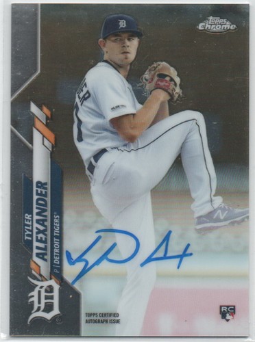 2020 Topps Chrome AUTOGRAPH Tyler Alexander DETROIT TIGERS Rookie Card ...