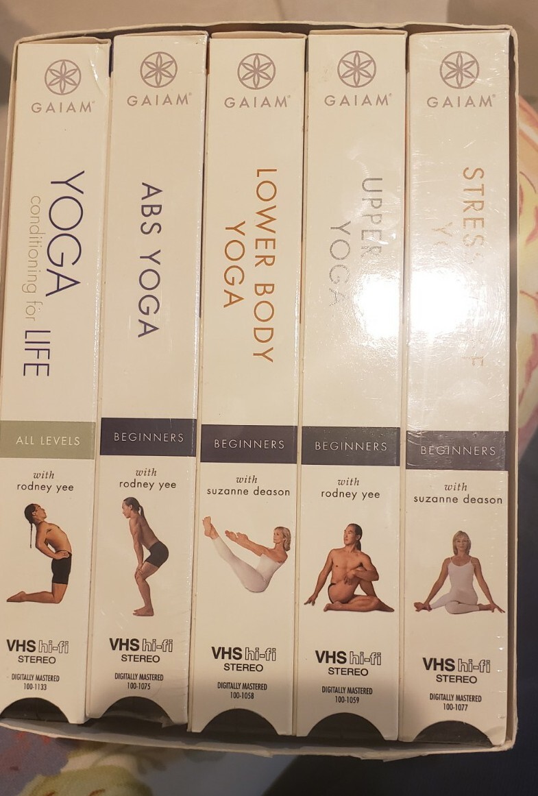 Living Yoga Collection 5 VHS Tapes Gaiam Rodney Yee & Suzzane Deason ...