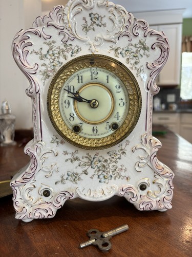 Waterbury Porcelain Parlor Clock | eBay