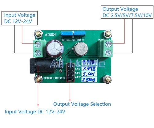AD584 High Precision Voltage Reference Module Programmable 4 Channel ...