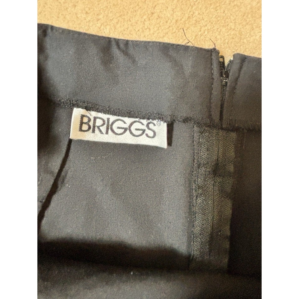 Briggs Black Mid Pencil Skirt Classic Stretchy Women's Size 12 Business ...