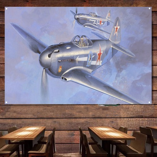 Military Aviation Wall Art Posters: Yak-3 Fighter Airforce Wall Decor Flag | eBay