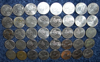VARIETY ROLL OF 40 COMMEMORATIVE U.S. JEFFERSON NICKELS! NICE RARE 5c ...