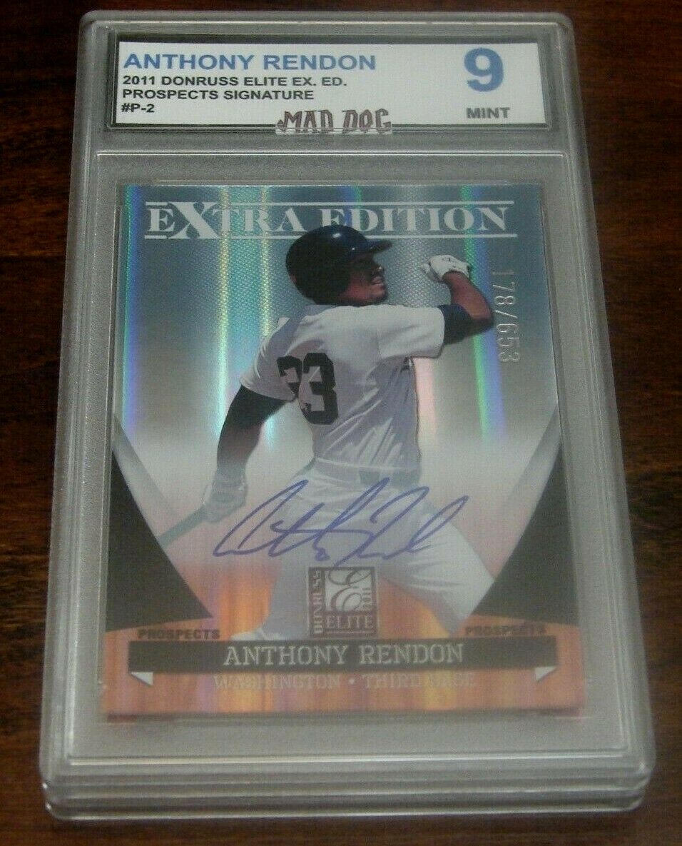 ANTHONY RENDON Rookie AUTO****2011 Donruss ELITE Extra---MINT 9 ...