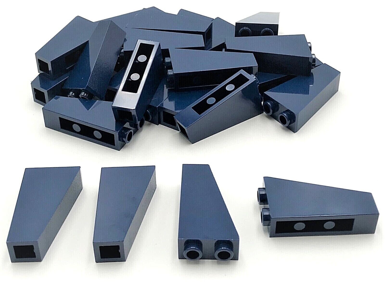 Lego 25 New Dark Blue Slopes Inverted 75 2 x 1 x 3 Stud Sloped Pieces ...