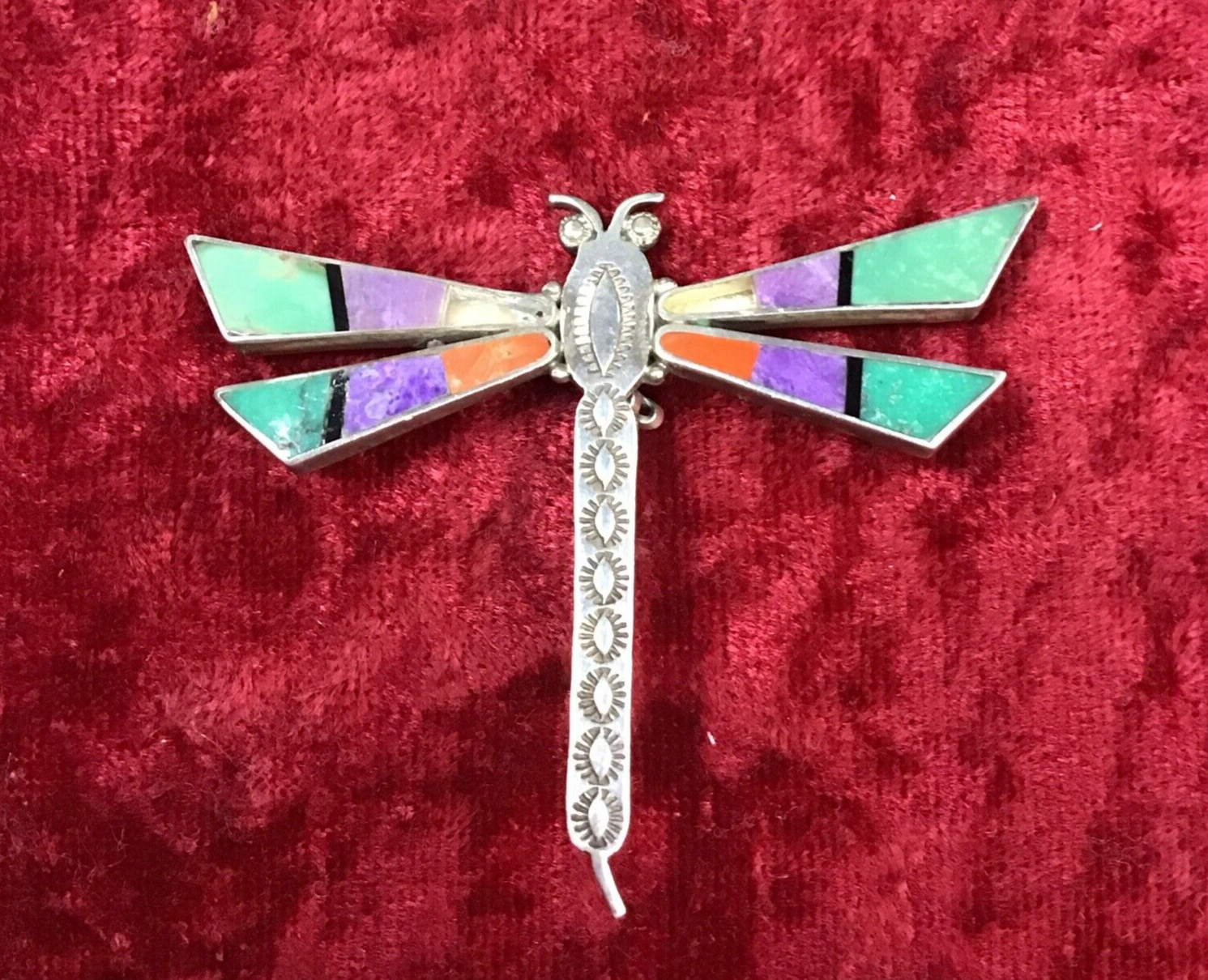 BEAUTIFUL NATIVE AMERICAN MADE DRAGONFLY BROOCH - **D… - Gem