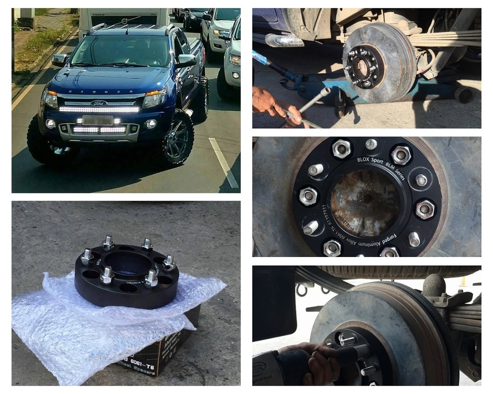 4Pc 50mm 2" 6x5.5 Aluminum 6061T6 Wheel Spacers for Ford Ranger Raptor ...